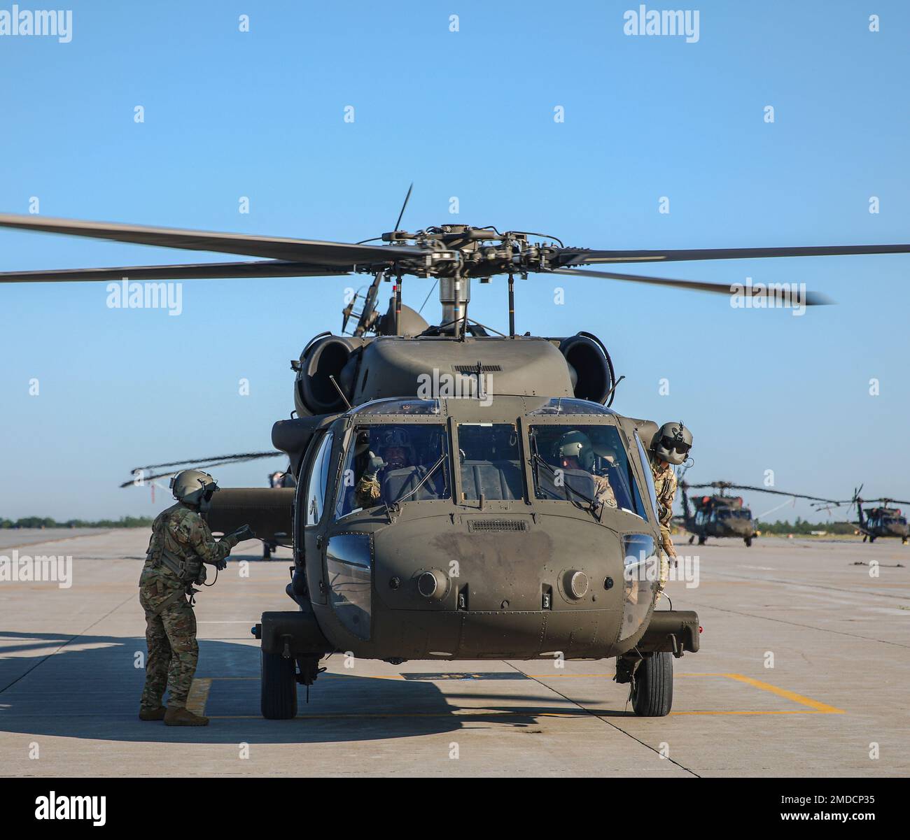 U.S. Army Lt. Col. Ryan Scott, 2-10 AHB Commander, conducts his last ...