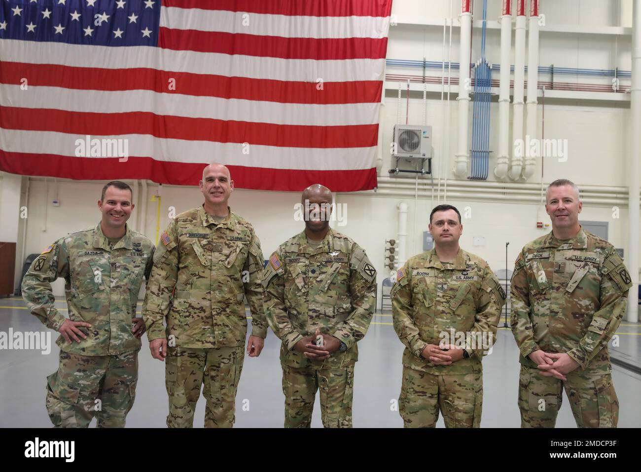 U.S. Army Lt. Col. Ryan Scott, 2-10 AHB Commander, conducts his last ...