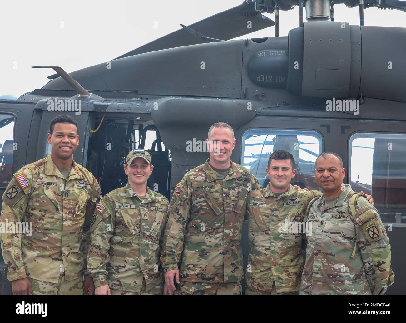 U.S. Army Col. Travis McIntosh, 10th CAB Commander, finishes his final ...