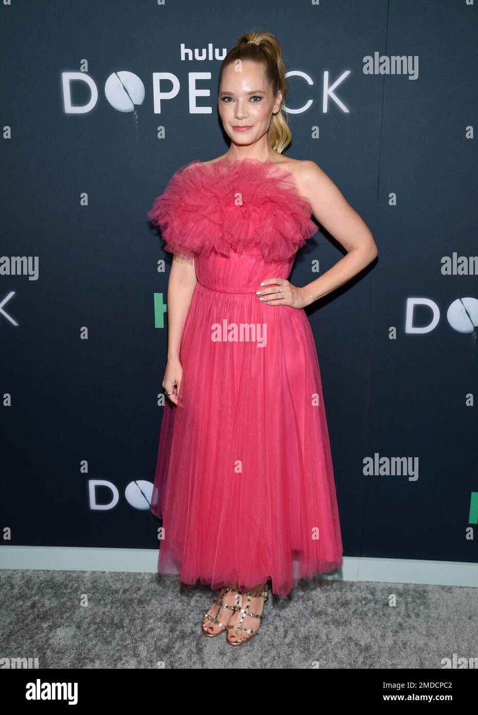 Actress Caitlin Mehner attends the Hulu Original Series "Dopesick ...