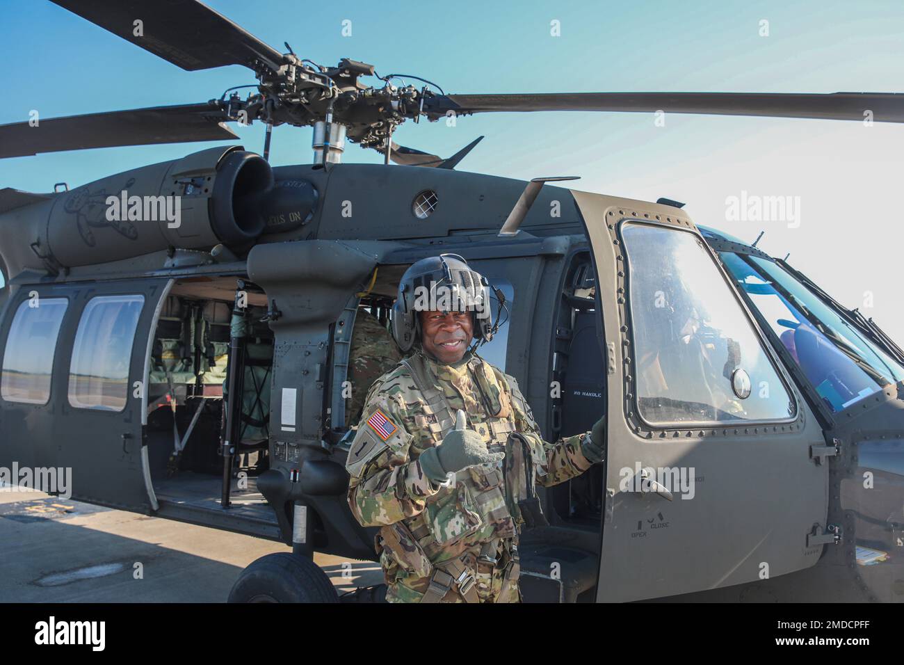 U.S. Army Lt. Col. Ryan Scott, 2-10 AHB Commander, conducts his last ...