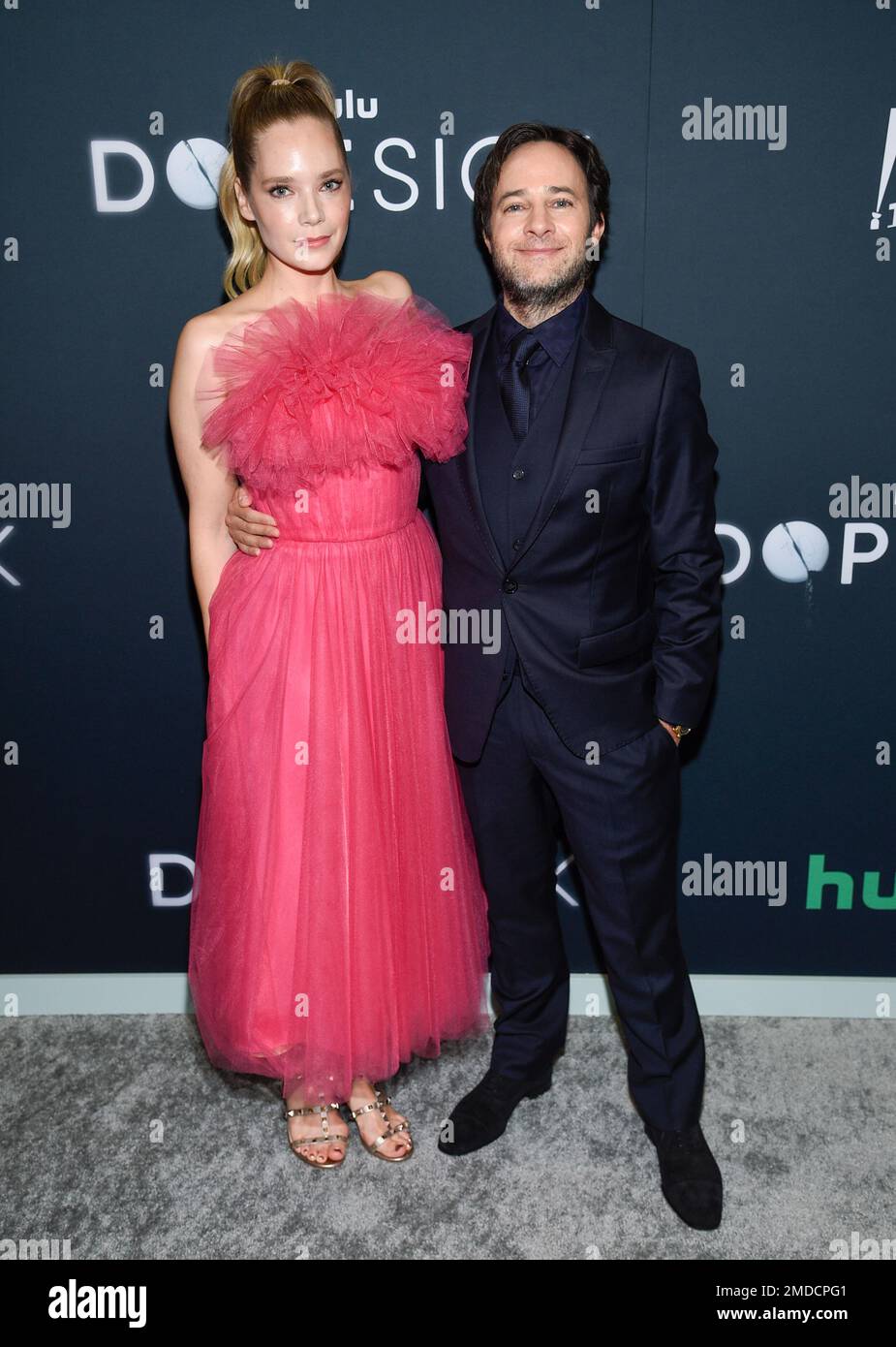 Writer-director and executive producer Danny Strong, right, and fiancée ...