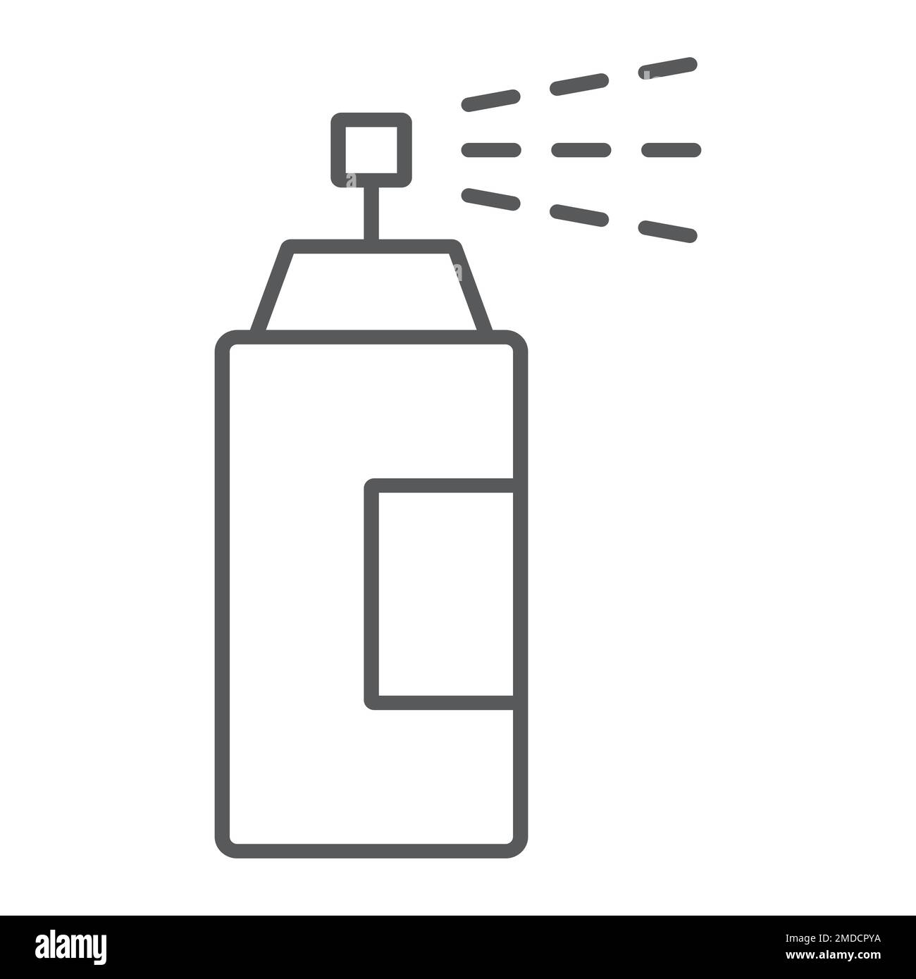 Sprayer thin line icon, tools and design, aerosol sign, vector graphics ...