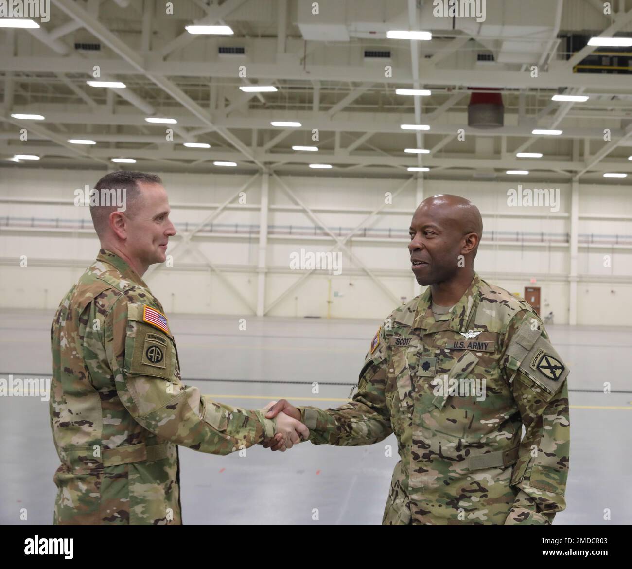 U.S. Army Lt. Col. Ryan Scott, 2-10 AHB Commander, conducts his last ...