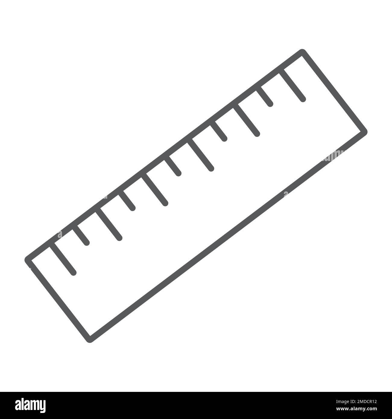 Measure Tool Thin Line Icon Tools And Design Ruler Sign Vector
