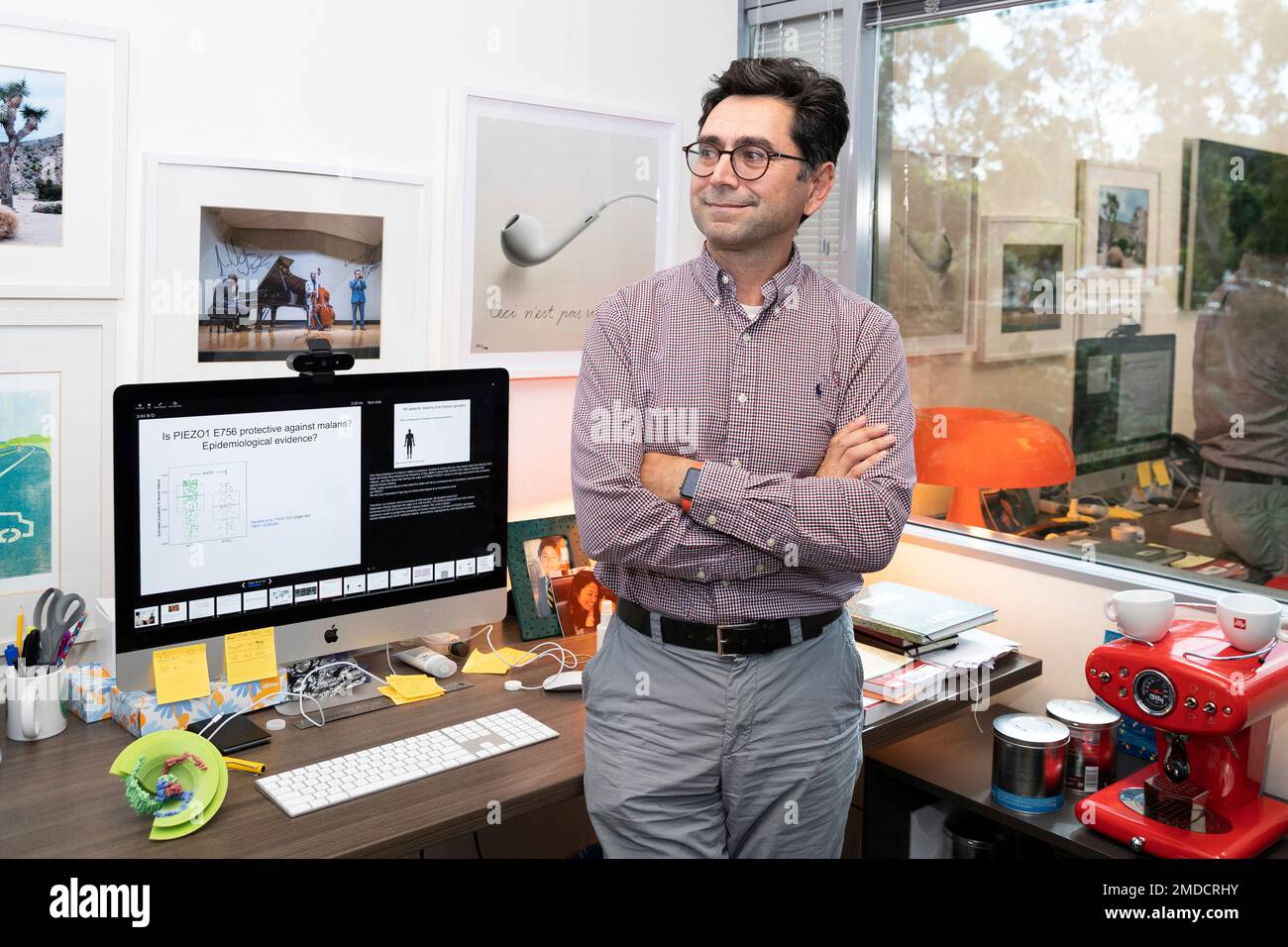 Ardem Patapoutian poses for a portrait in his office at the Dorris ...
