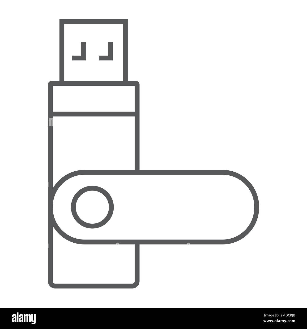 Usb flash, flash card thin line icon, electronic and device, memory ...