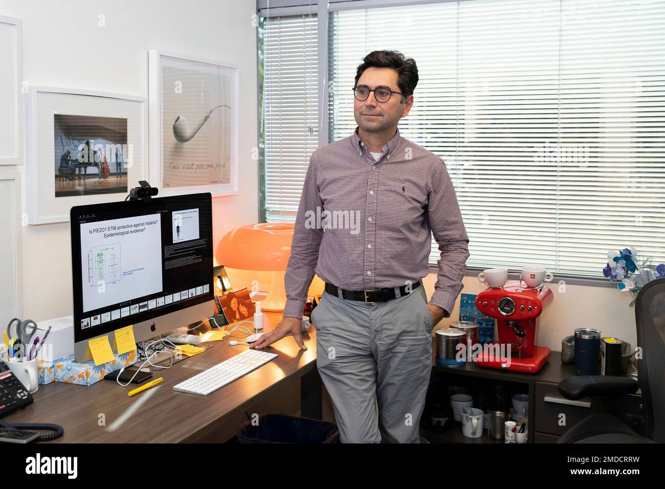 Ardem Patapoutian poses for a portrait in his office at the Dorris ...