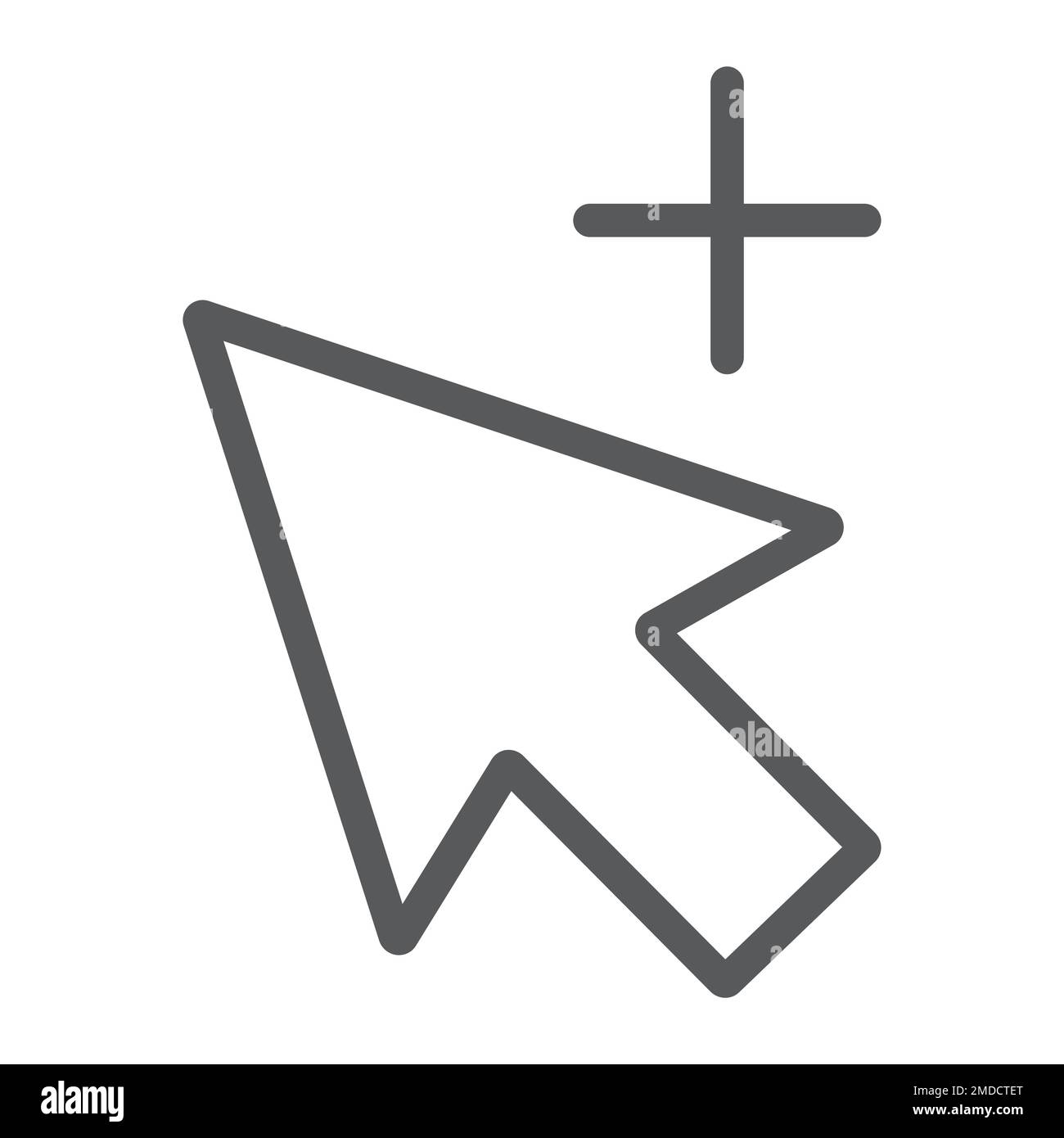 Group selection tool line icon, tools and design, arrow sign, vector ...