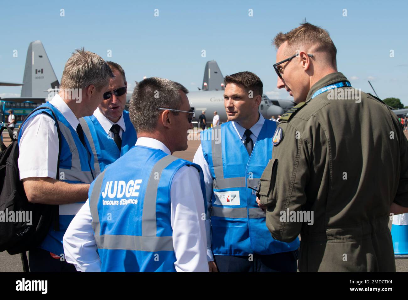 U.S. Air Force Lt. Col. Jeremy Stover, center, 420th Air Base Squadron ...