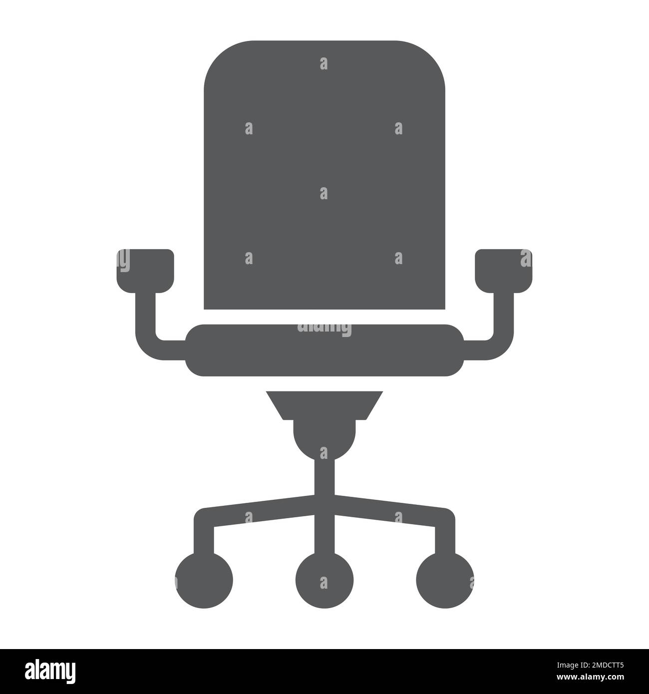 Office chair line icon, office and work, chair sign, vector graphics, a ...