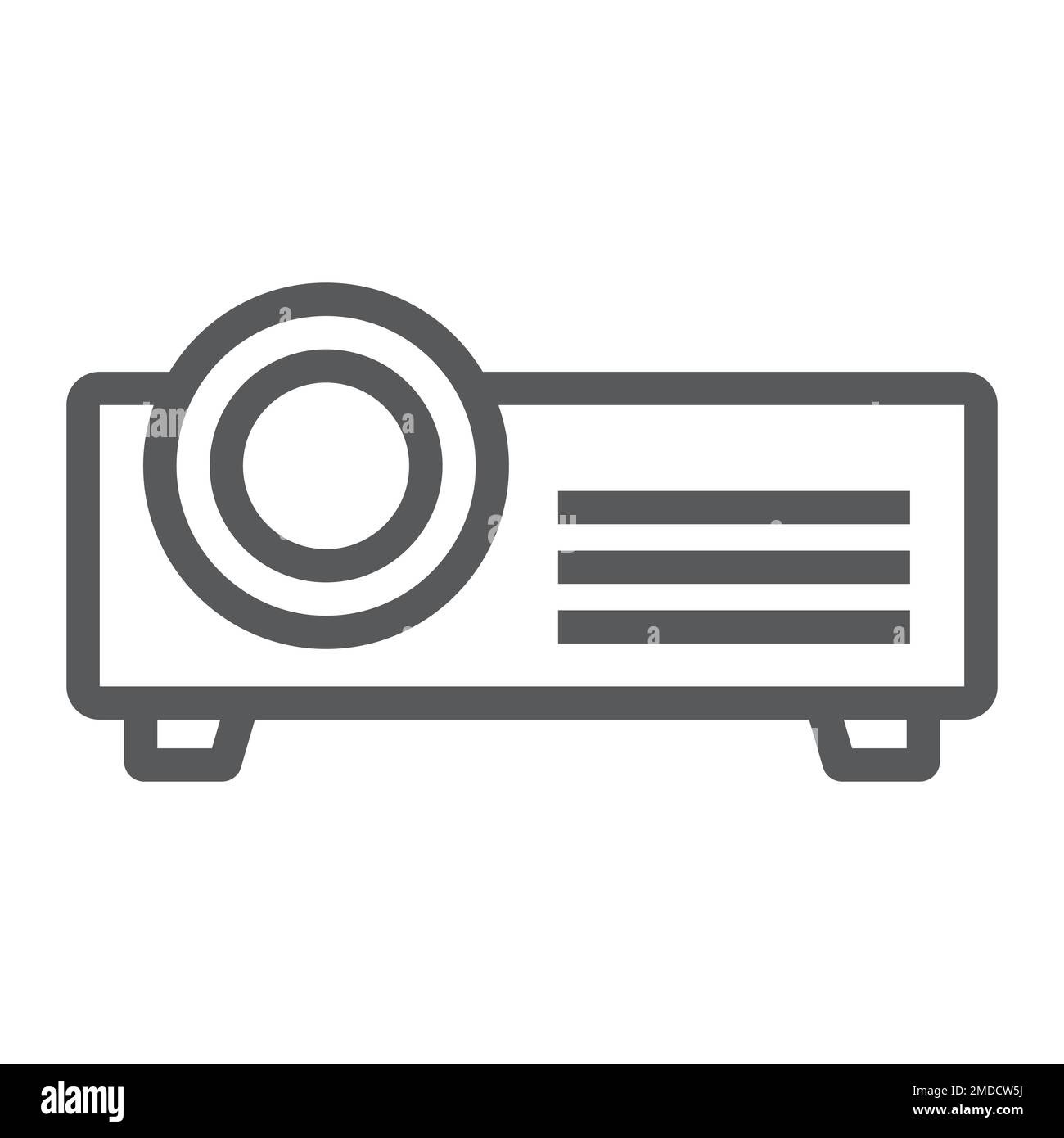 Projector line icon, electronic and seminar, presentation sign, vector ...