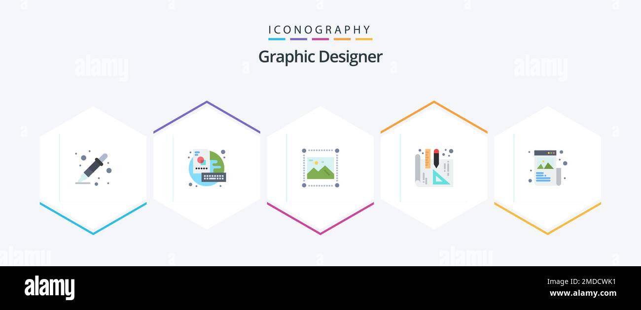 Graphic Designer 25 Flat icon pack including designing. art. design ...