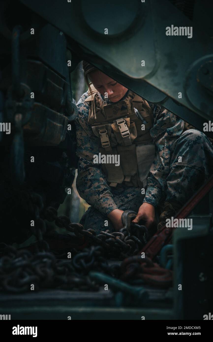 U.S. Marine Corps Cpl. Filisha Haase, a motor vehicle operator with ...