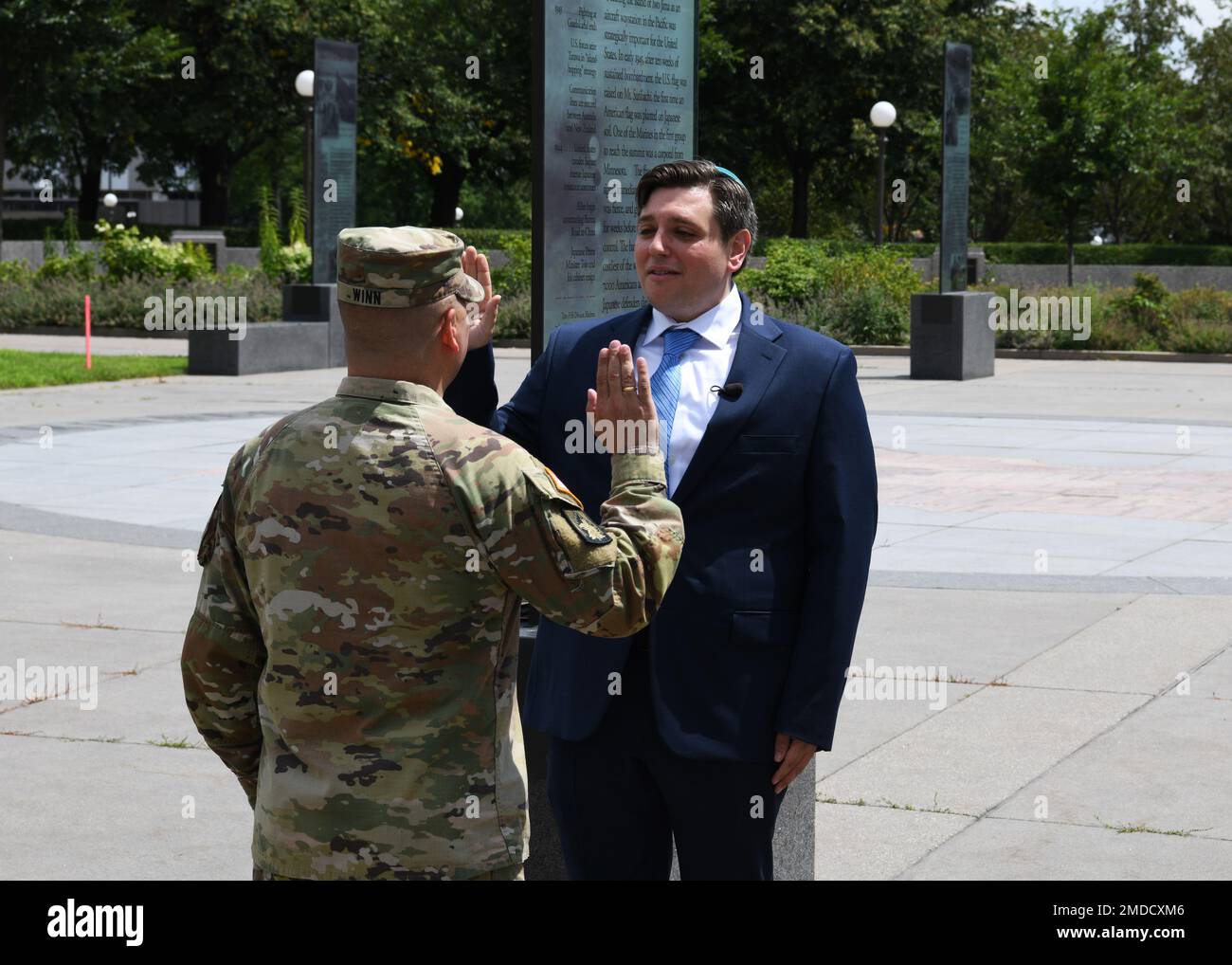 The Minnesota National Guard conducted a swearing-in ceremony on the ...