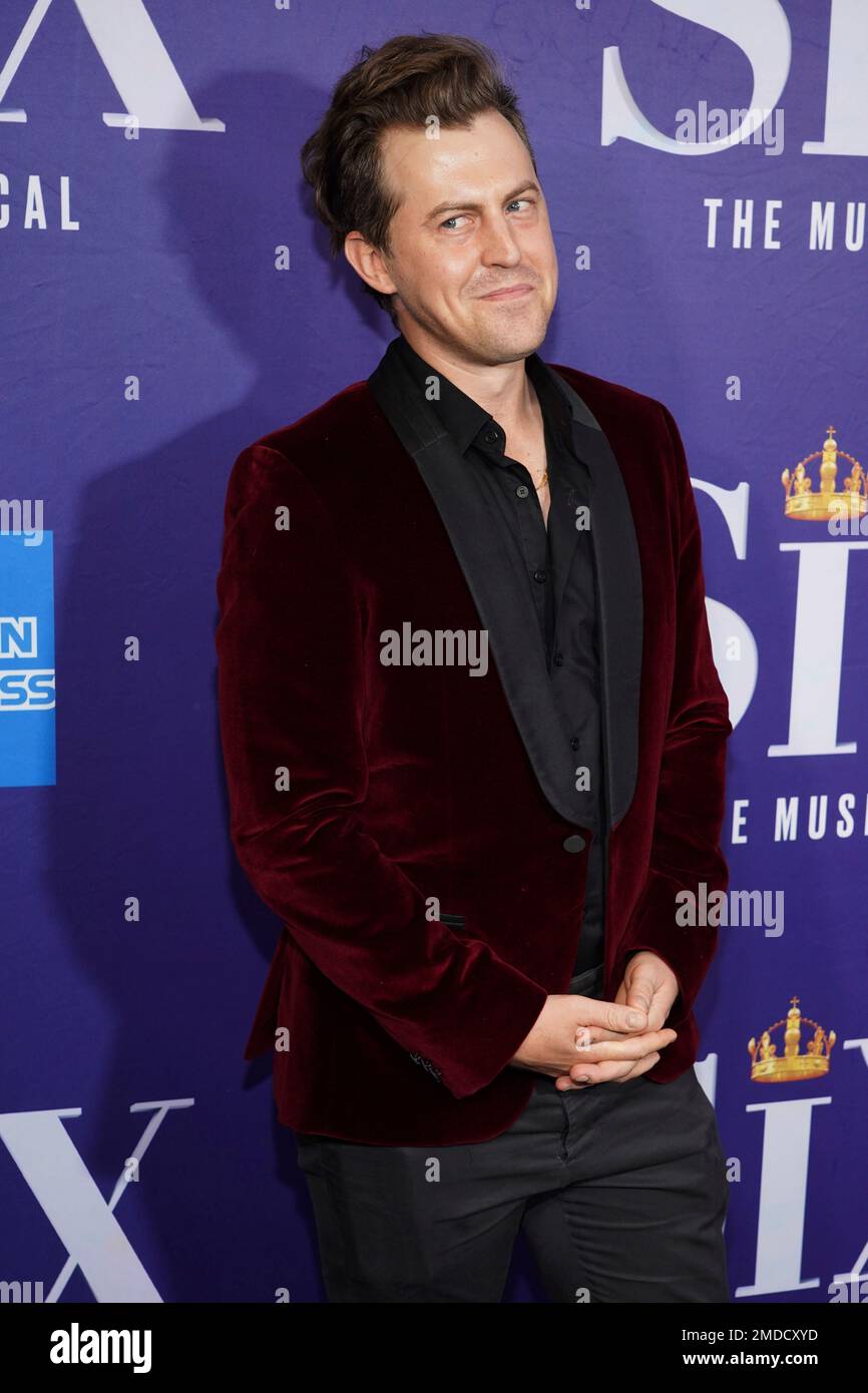 Alex Moffat attends the Broadway opening night of "Six" at the Brooks ...
