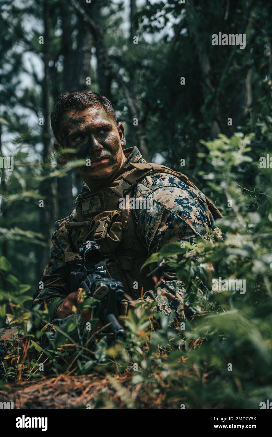 U.S. Marine Corps Lance Cpl. Jared Snipes, a combat engineer with ...