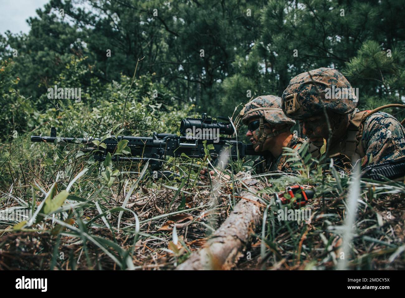 U.S. Marine Corps Lance Cpl. Aaron Vestal, left, and Lance Cpl. Michael ...