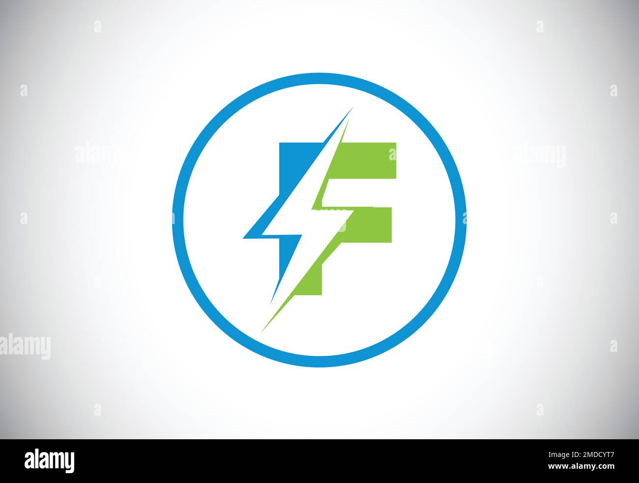Initial F letter logo design with lighting thunder bolt. Electric bolt ...