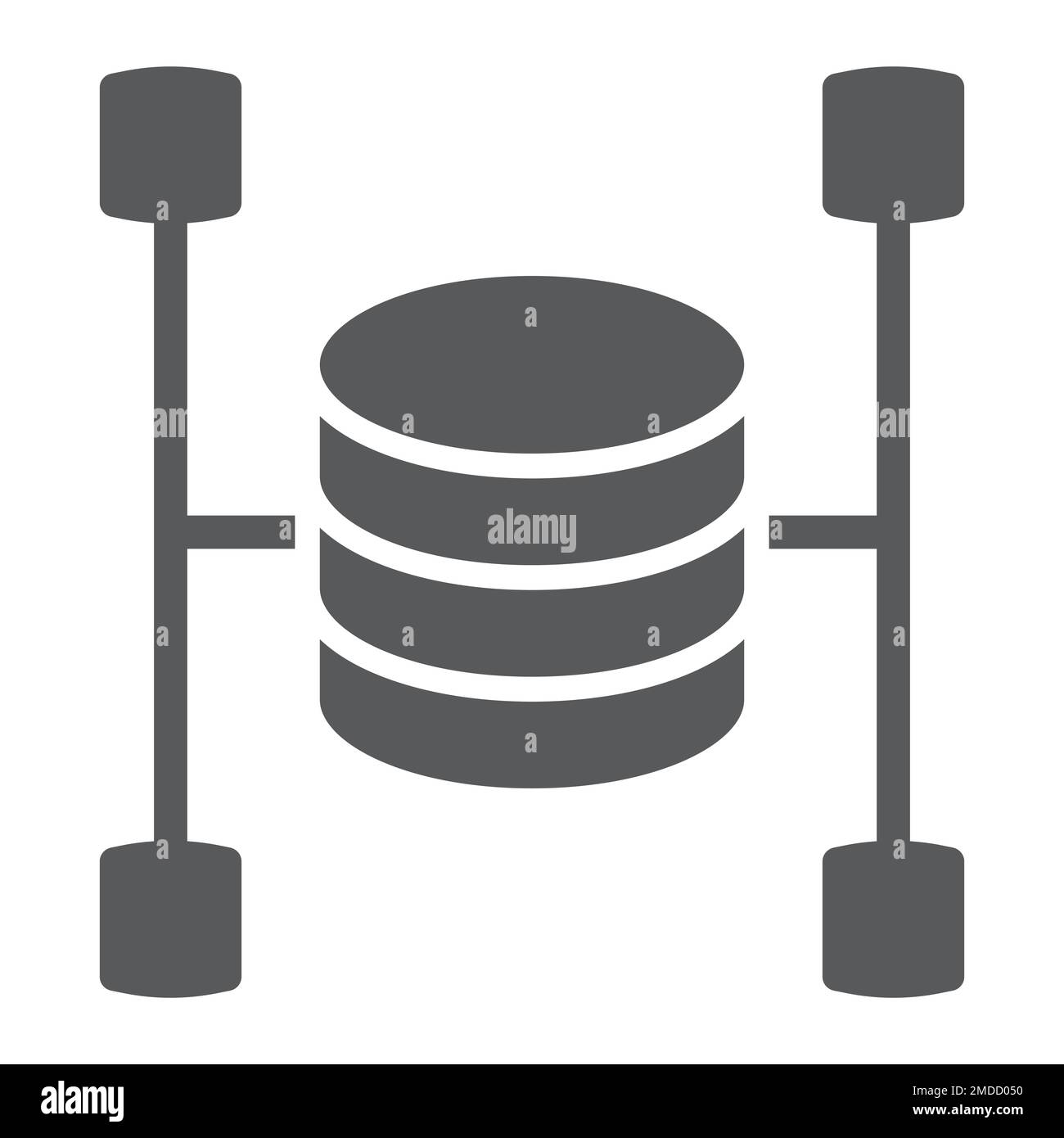 Data warehouse glyph icon, data and analytics, database sign, vector graphics, a solid pattern ...