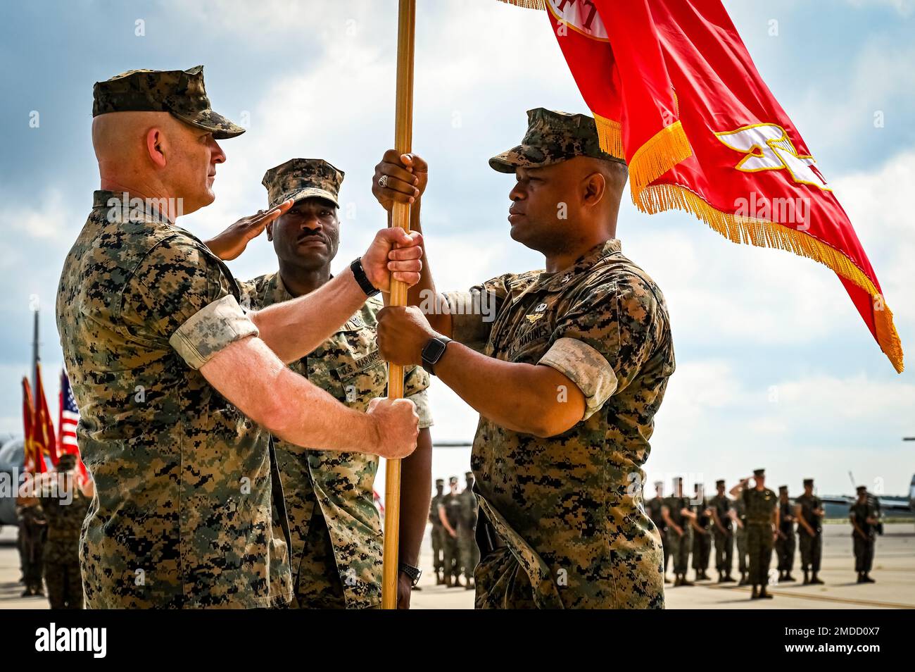U.S. Marine Corps Col. Lonnie Cobb, Marine Aircraft Group 49 commander ...