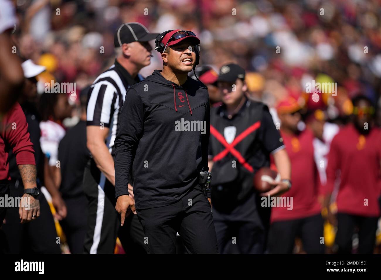 Southern California head coach Donte Williams in the first half of an ...