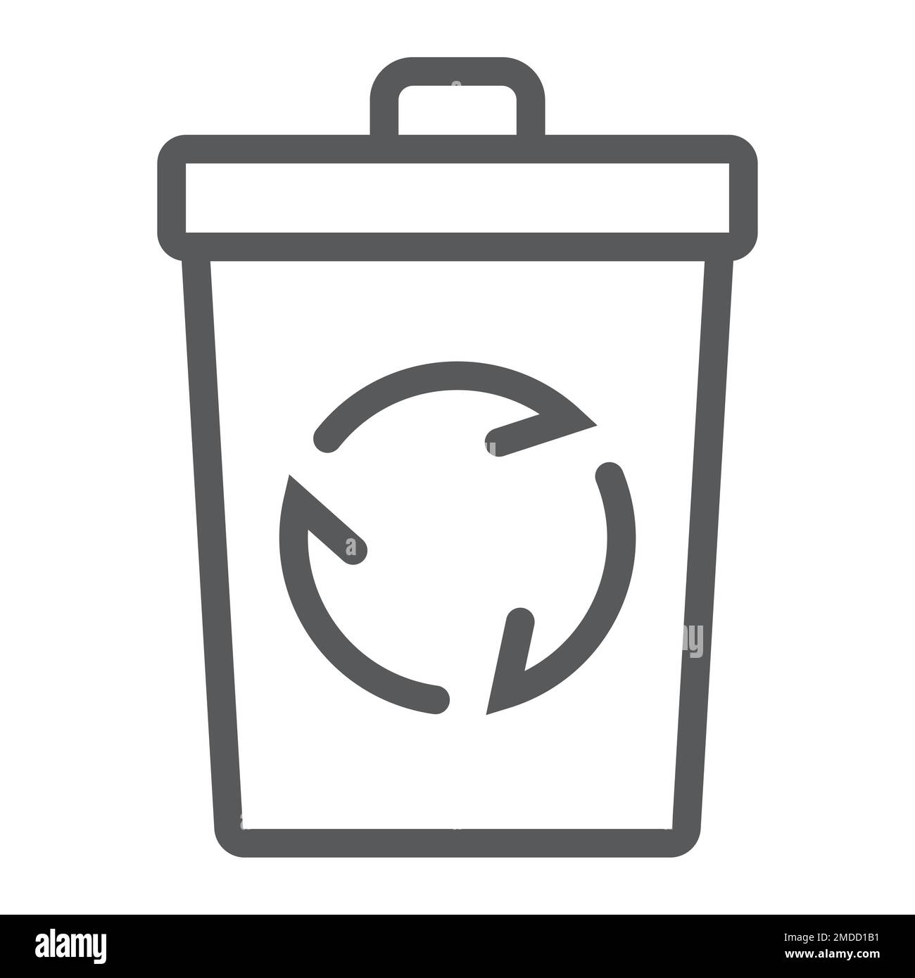 Recycle bin line icon, ecology and energy, trash sign, vector graphics ... Recycle bin line icon, ecology and energy, trash sign, vector graphics ...