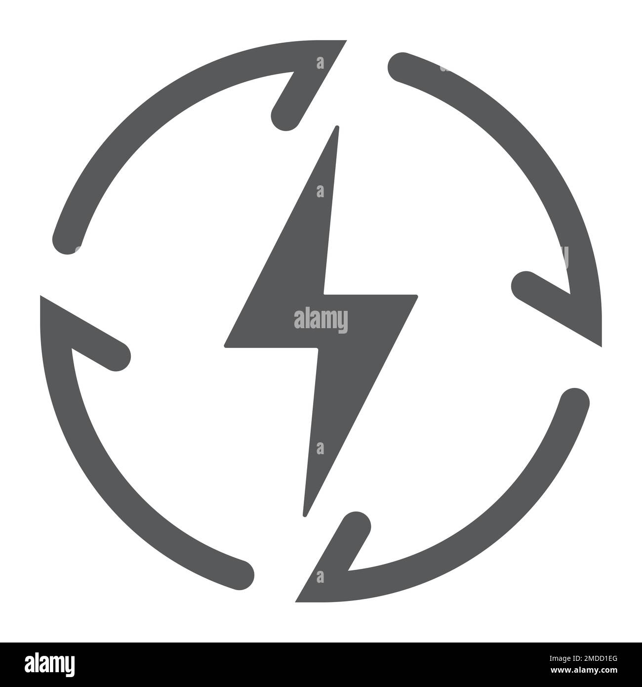 Renewable Energy glyph icon, ecology and energy, electricity sign ...