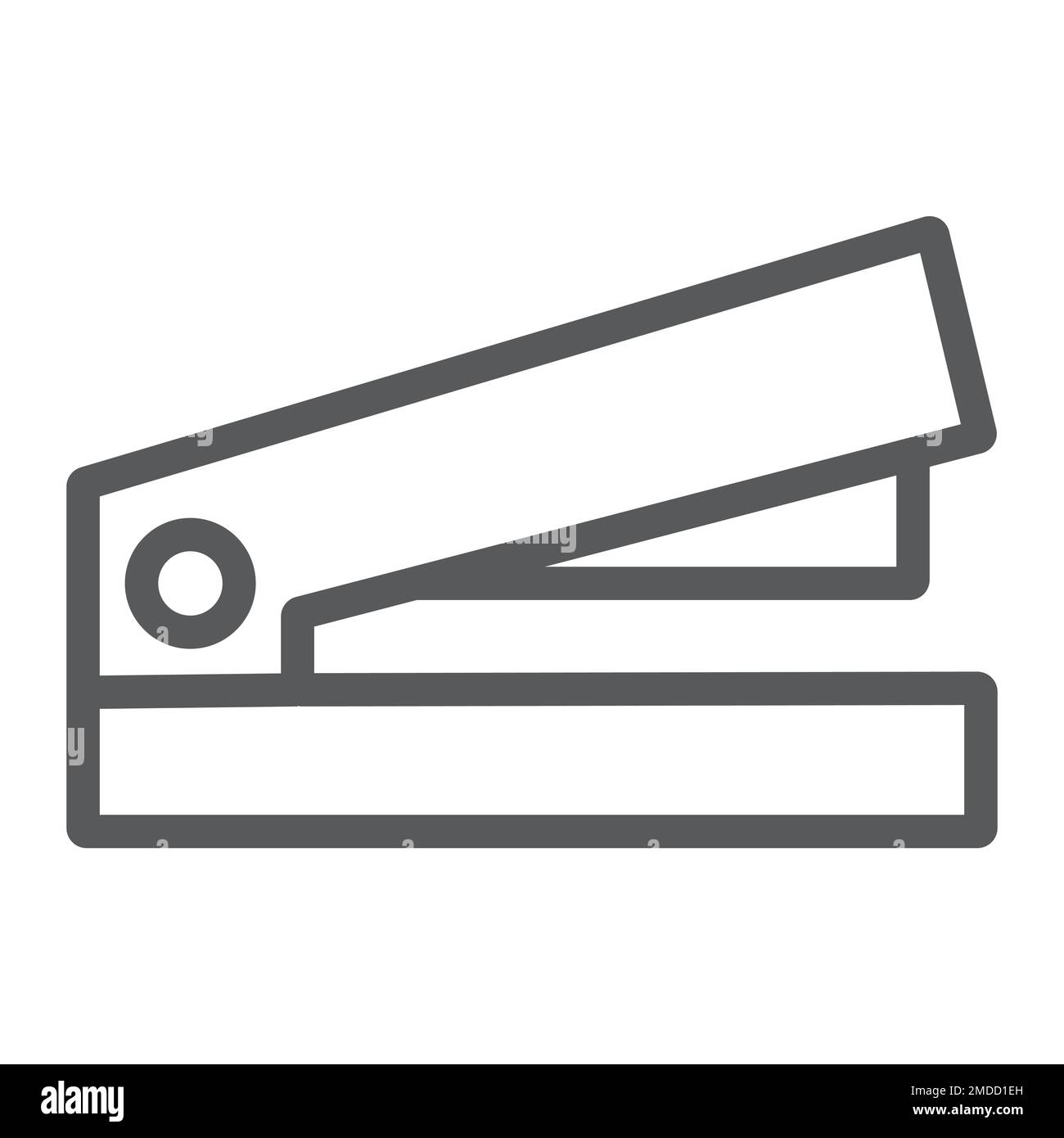 Staple line icon, office and work, stapler sign, vector graphics, a ...