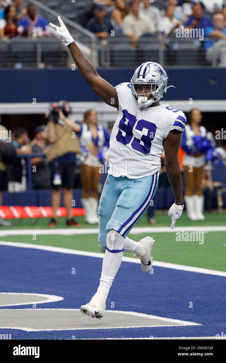 Dallas Cowboys defensive end Tarell Basham (93) celebrates a sack ...