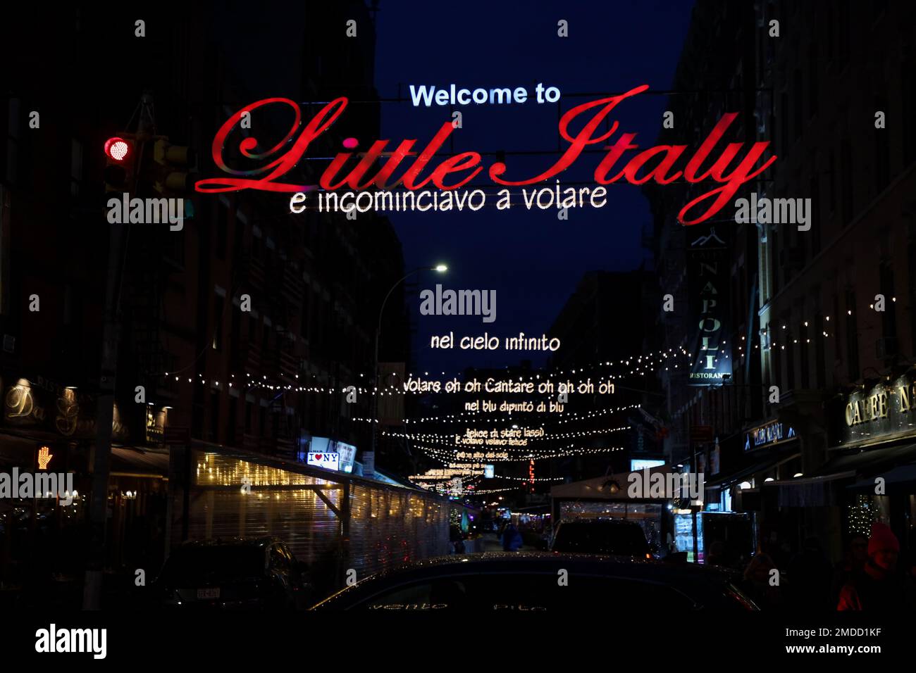 Illuminated outdoor exhibit titled “Volare” currently on display in ...