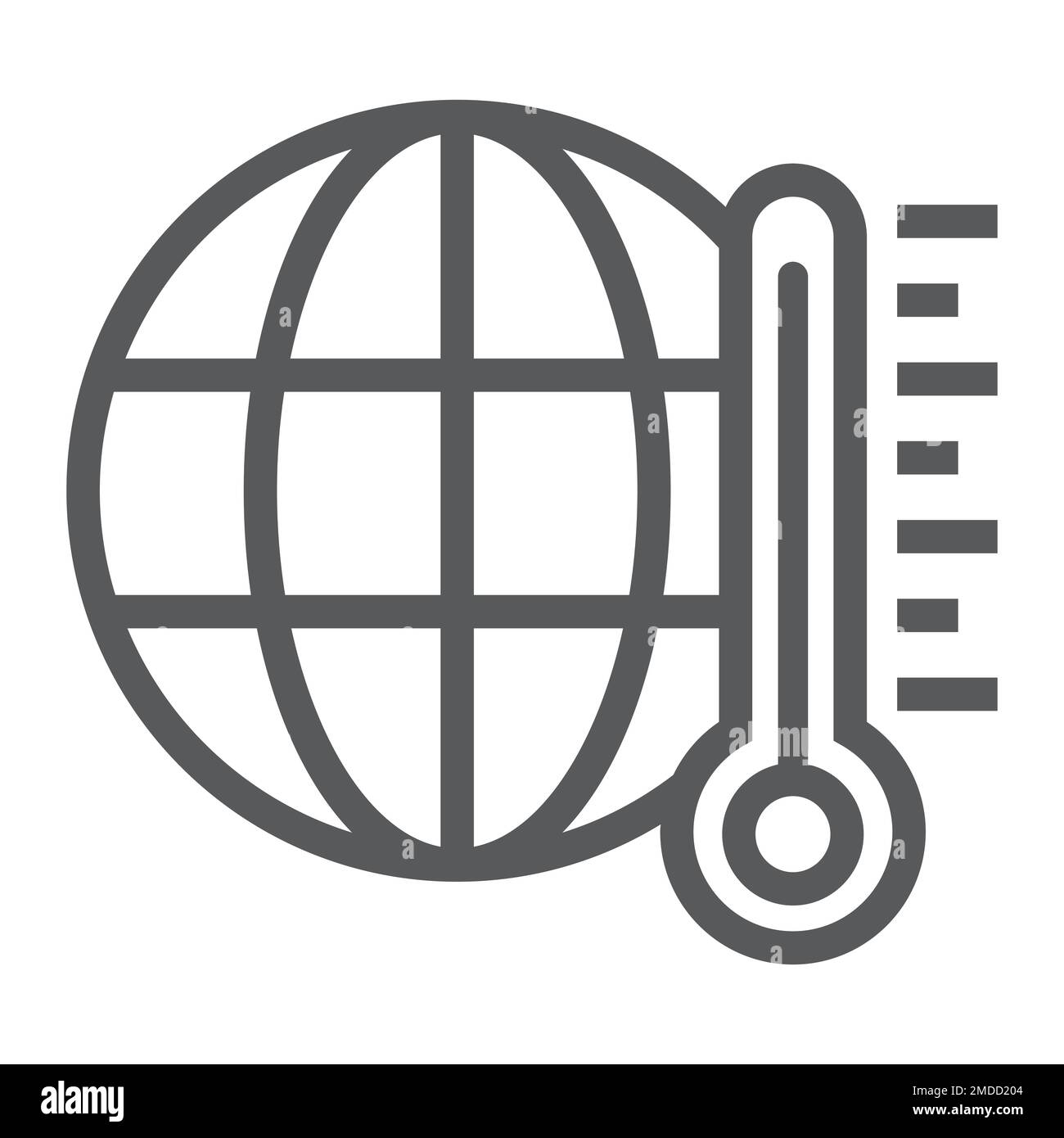 Global warming line icon, ecology and energy, climate sign, vector ...