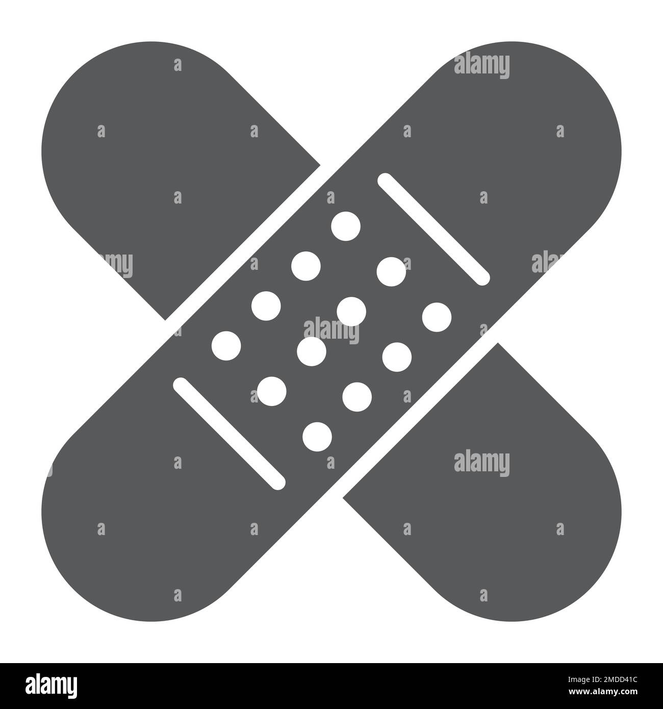 Adhesive plaster glyph icon, emergency and medicine, patch sign, vector ...