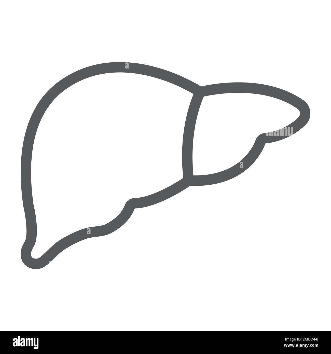 Liver line icon, anatomy and biology, hepatology sign, vector graphics ...