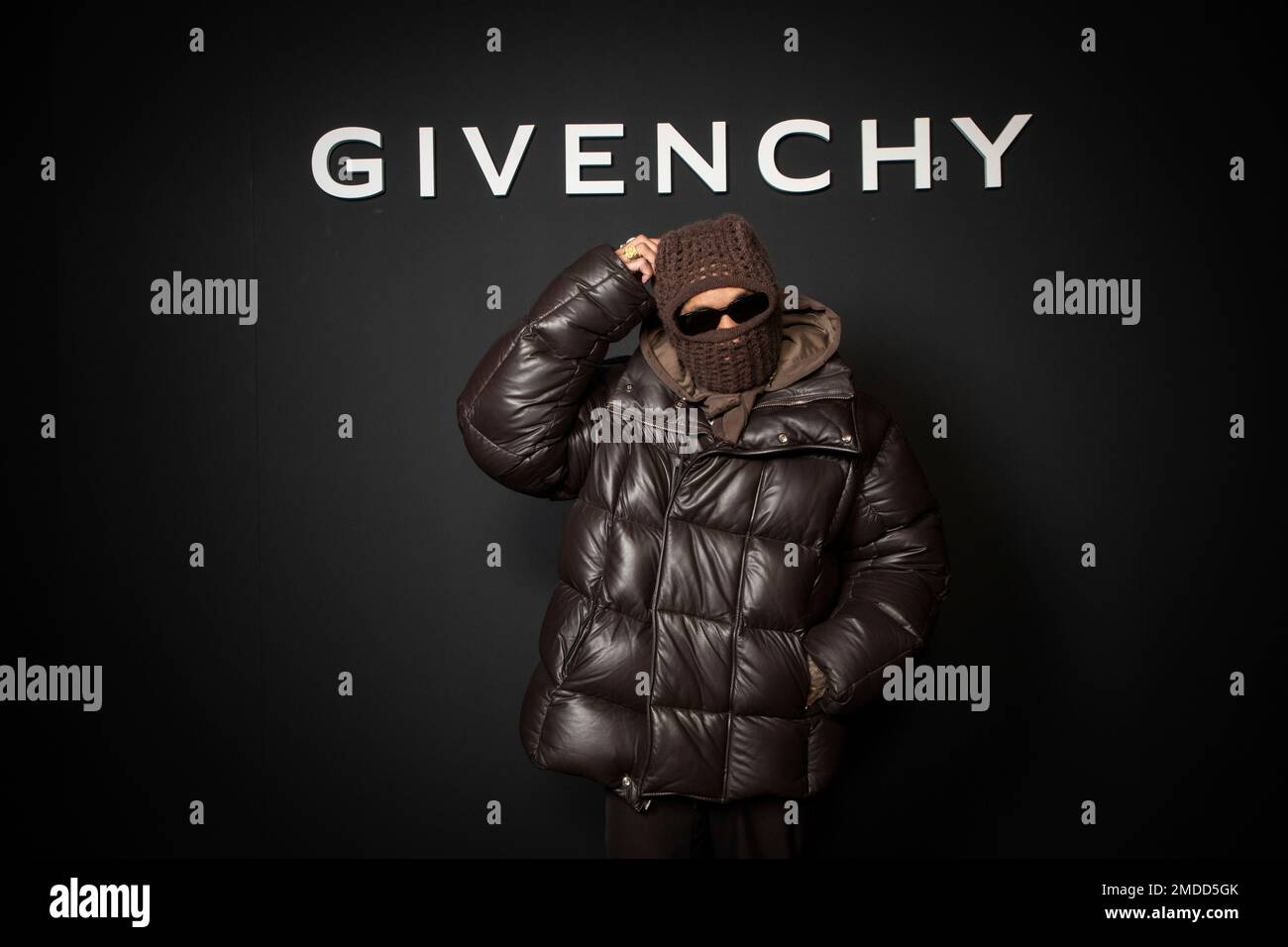 Tyga poses for photographers prior to the Givenchy Spring-Summer 2022 ...
