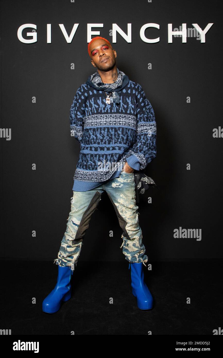 Kid Cudi poses for photographers prior to the Givenchy Spring-Summer ...