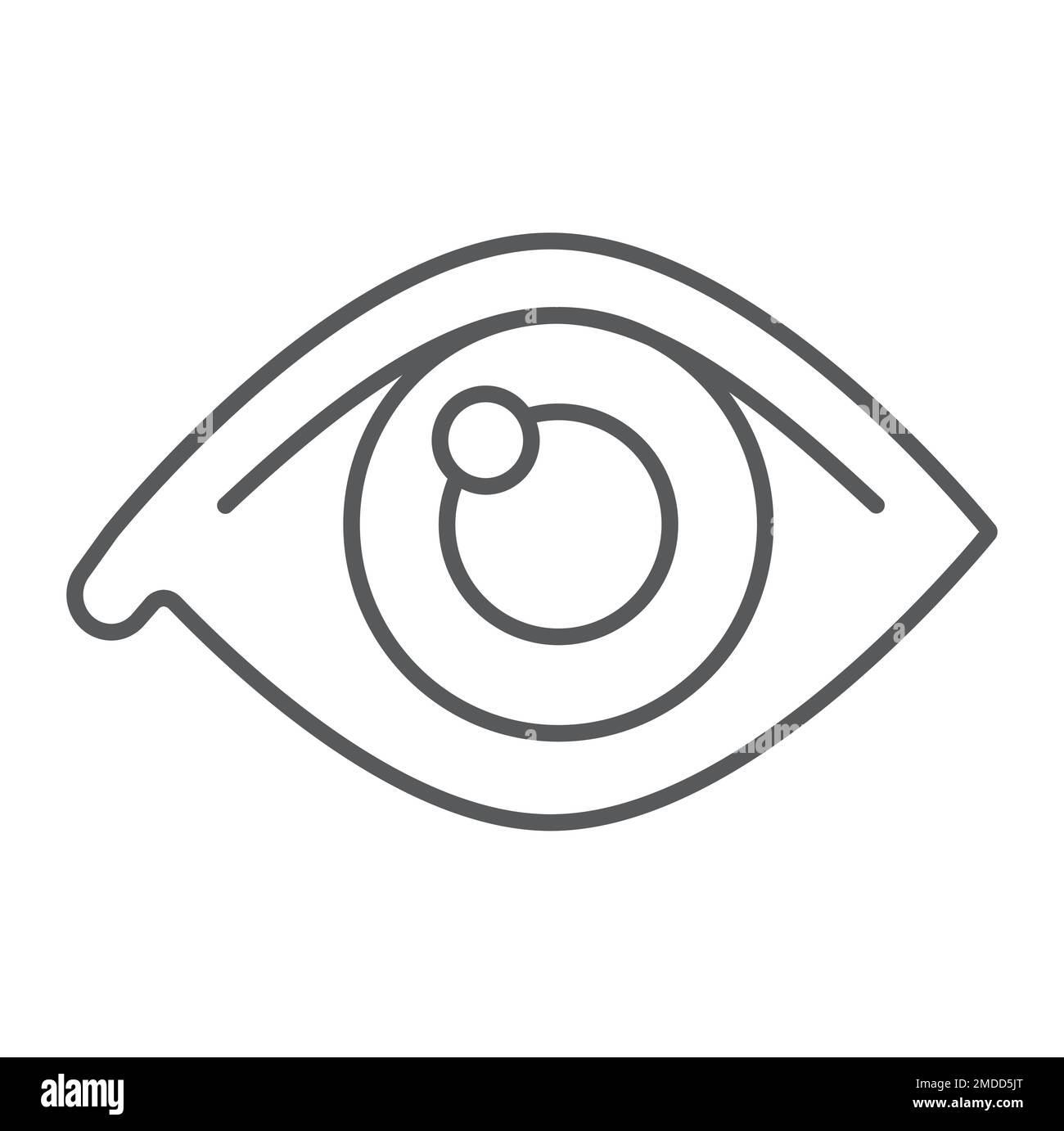 Eye thin line icon, anatomy and biology, ophthalmology sign, vector ...