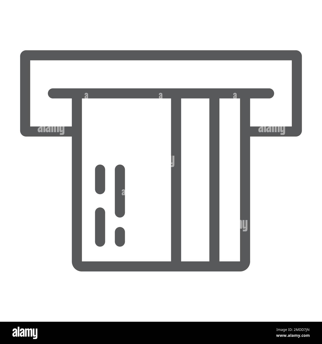 Atm line icon, finance and banking, insert sign, credit card vector ...