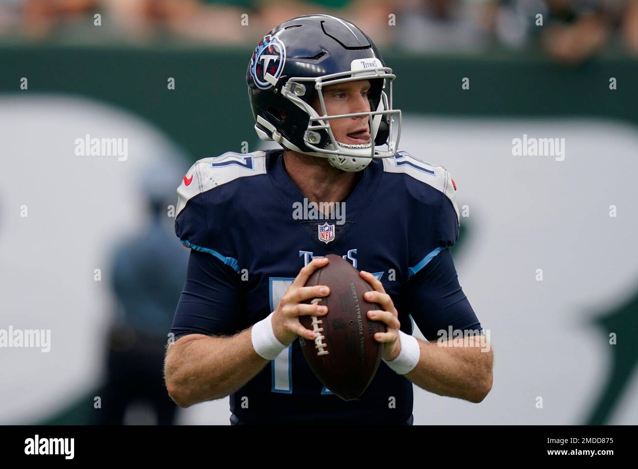 Tennessee Titans quarterback Ryan Tannehill looks to pass during the ...