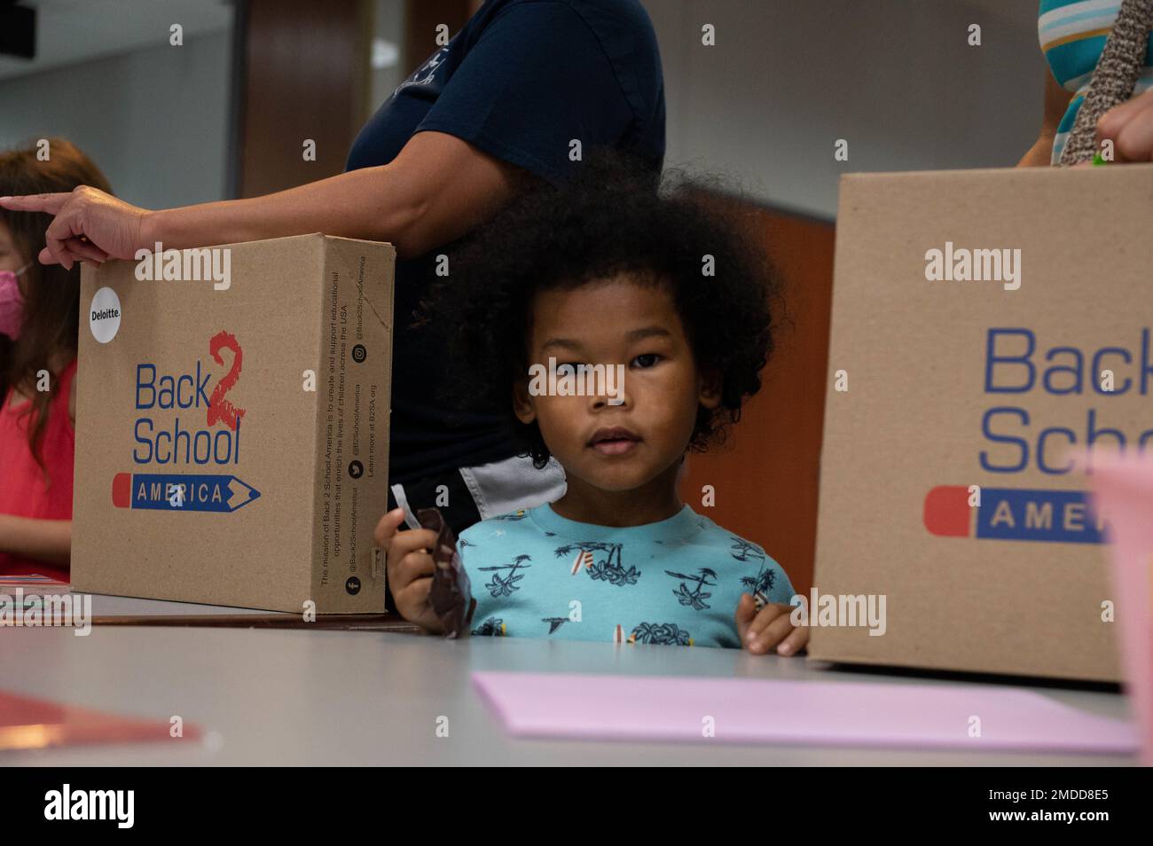 A child attends Back-to-School Brigade on Scott Air Force Base ...