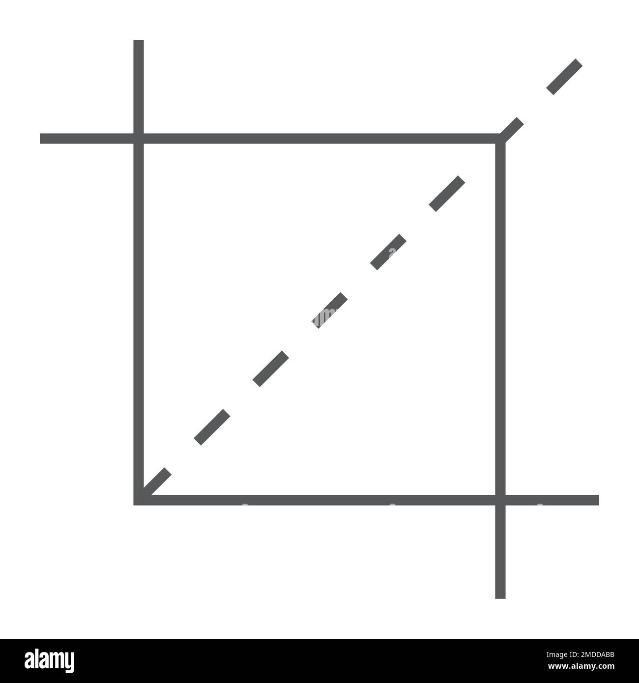 Crop tool thin line icon, tools and design, cut sign, vector graphics ...