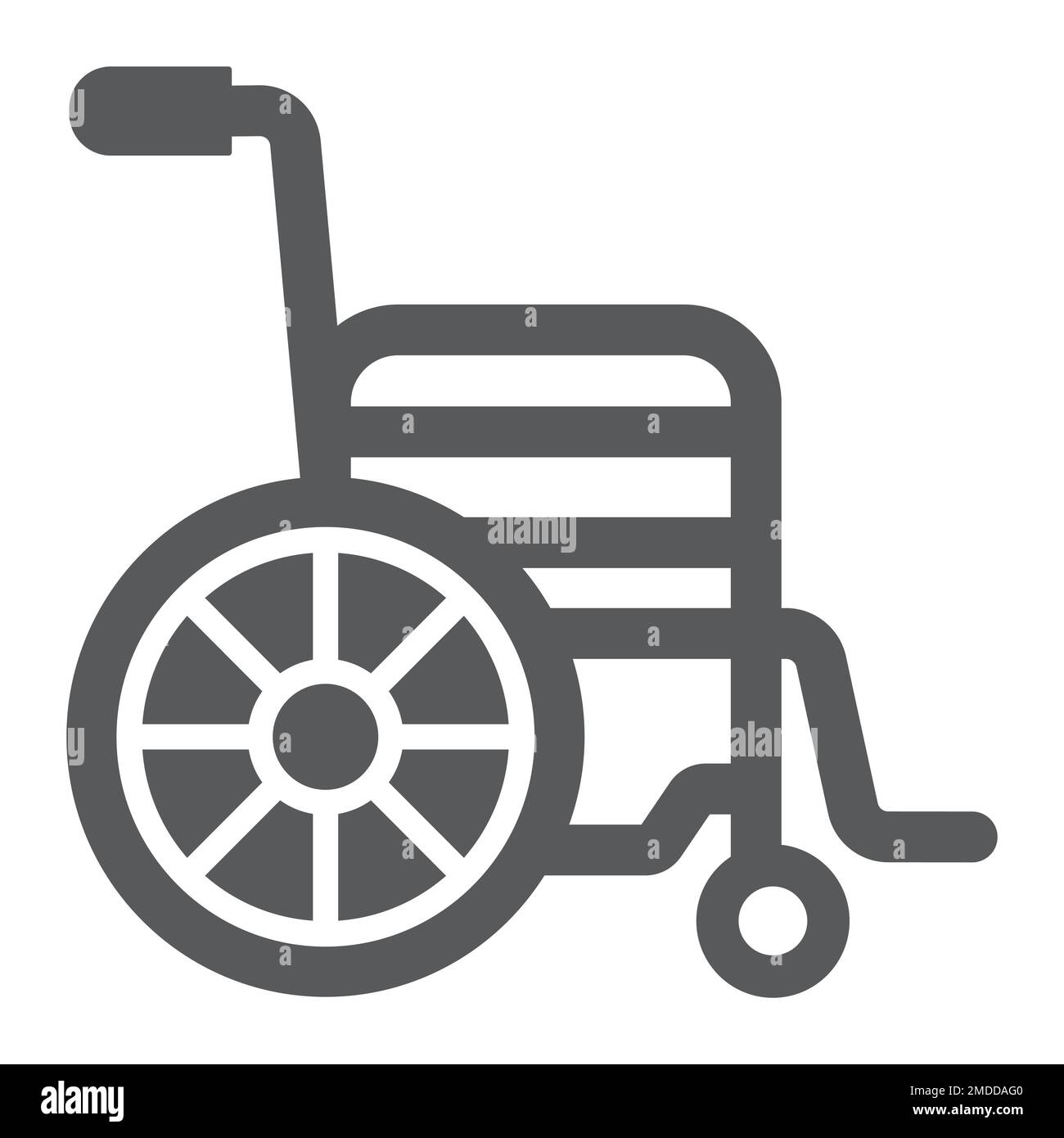 Wheelchair glyph icon, medical and equipment, handicapped sign, vector ...