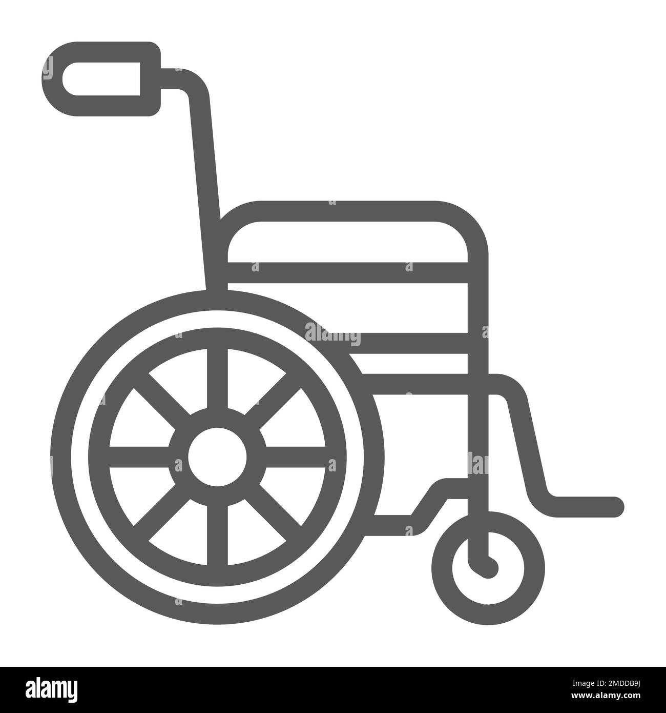 Wheelchair line icon, medical and equipment, handicapped sign, vector ...