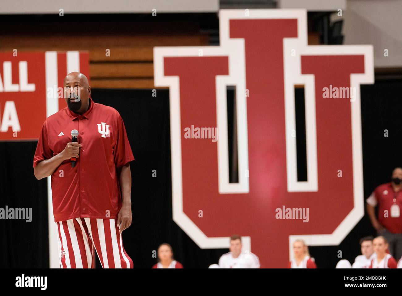 Indiana head coach Mike Woodson during the teams Hoosier Hysteria NCAA ...