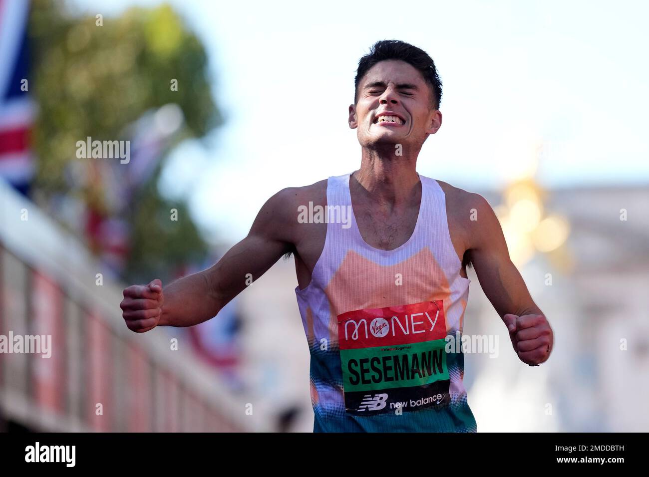 Britain's Philip Sesemann, first British runner to cross the finish in ...