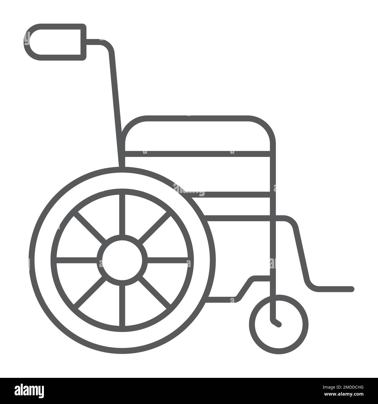 Wheelchair thin line icon, medical and equipment, handicapped sign ...