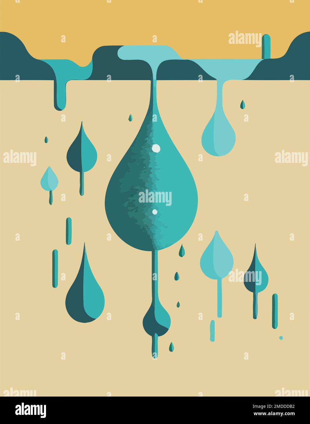 illustration of nature displaying aquifer water made to illustrate ...