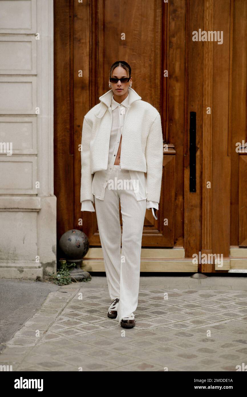 Street style, Melissa Bron arriving at Ludovic de Saint Sernin Fall ...