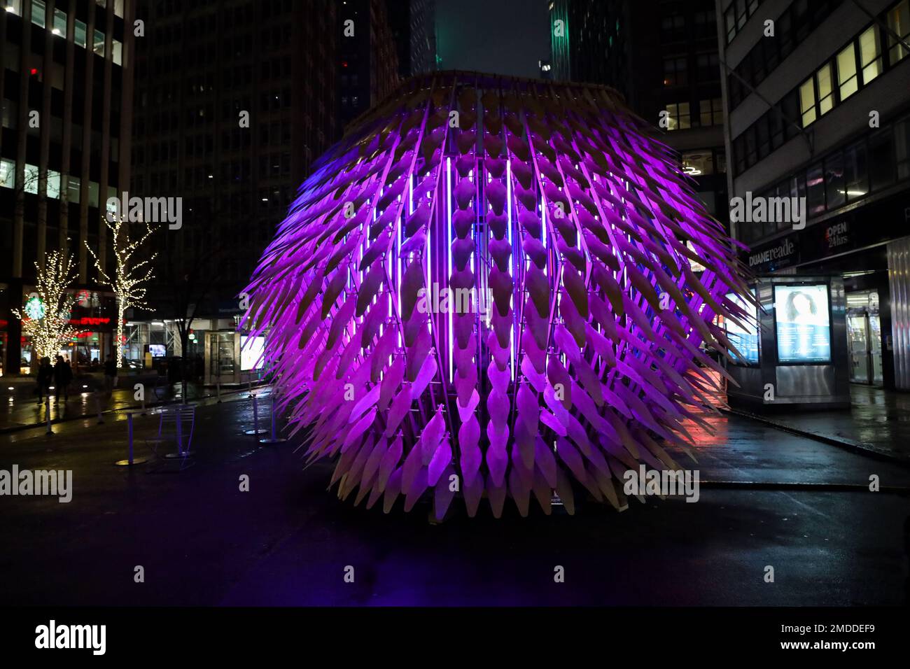 Kinetic light installation is now on display in the Garment District ...