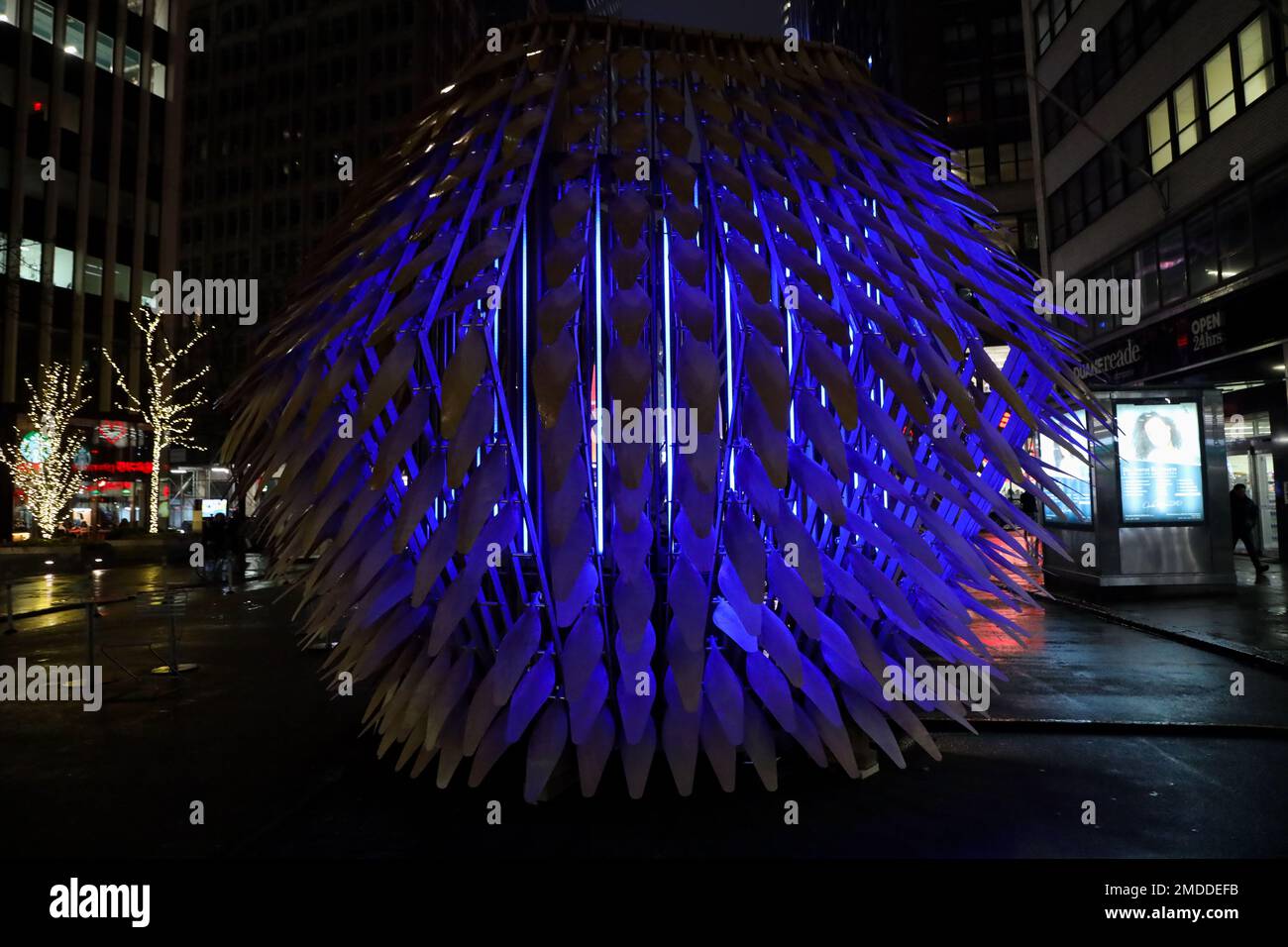 Kinetic light installation is now on display in the Garment District ...